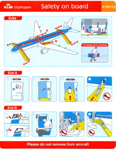 Safety Card: E195-E2 (KLM Cityhopper, NetherlandsCol:KLC-NL-0017
