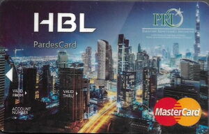 Bank Card: HBL Pardes card (Habib Bank Ltd,, PakistanCol:PK-MC-0019