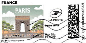 Stamp: Paris. Arc De Triomphe. Redesign with La Poste logo (France ...