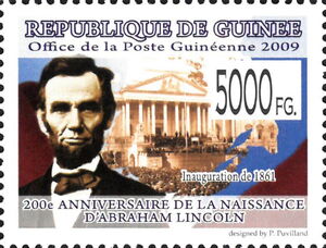 Stamp: 200th Anniversary of the Birth of Abraham Lincoln (Guinea ...