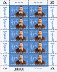 Stamp: 150th Birth Anniversary of Gustav Boesberg (1867-1922) (Estonia ...
