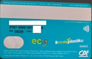 Bank Card: My Crew (Credit Agricole Bank Polska, PolandCol:PL-MC-0725