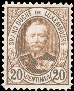 Sello: Grand Duke Adolf Color Variant (Luxemburgo(Grand Duke Adolf) Mi ...