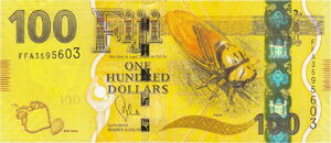 Banknote: 100 Dollars (Fiji(2012-2020 Fijian "Flora & Fauna") Wor:P-119a