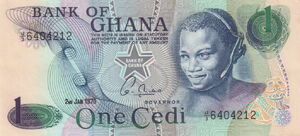 Banknote: 1 Cedi (Ghana(1972-1978 Issue) Wor:P-13c.2