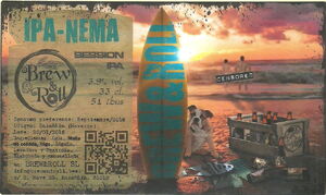 Drink Label: Brew Roll Ipa - Negra (Cervezas Brewandroll, SpainCol:ES ...