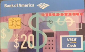 Bank Card: VISA Cash Disposable (Bank of America, United States of ...