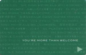 Hotel Card: Hyatt - You're more than welcome (green) (Hyatt, United ...