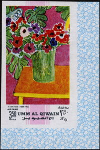 Stamp: H. Matisse (1869-1954) (Umm al-Qiwain(Still Life of Old Masters) Col:UM 1968.10.17-09a