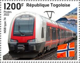 Stamp: NSB Type 74 (Togo(Norwegian Trains (2022)) Col:TG 2022.09.01-60b