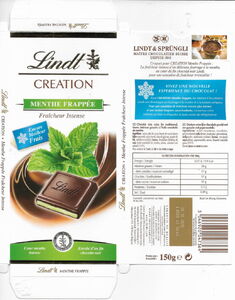 Chocolate Wrapper: Lindt Creation Dark Menthe Frappée (Lindt & Sprüngli ...