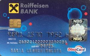 Bank Card: Raiffeisen Bank NBS (Raiffeisen Bank, SerbiaCol:RS-GM-0009