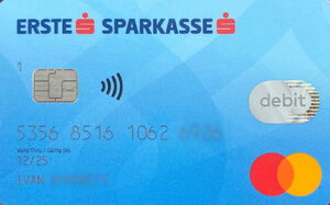 Tarjeta de Banco: Erste Sparkasse Blue (ERSTE Bank, AustriaCol:AT-MC-0029