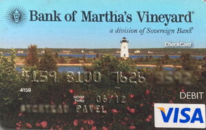 Bank Card: Bank of Martha's Vineyard (Sovereign Bank, United States of ...
