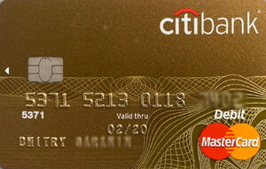 Bank Card: Citibank Gold (Citibank, United States of AmericaCol:US-MC ...