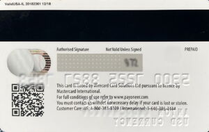 Bank Card: PaYoneer (Wirecard Card Solutions Ltd, United Kingdom of ...
