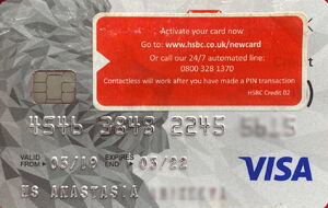 Bank Card: HSBC Silver Lion (HSBC, United Kingdom of Great Britain ...