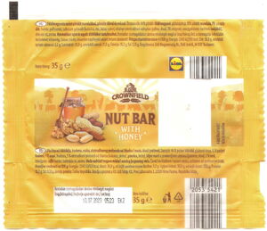 Food Label: Nut Bar With Honey (Lidl Magyarország (produced for ...