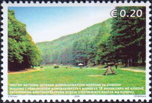 Stamp: Germia Park (Kosovo(Tourist Attractions in Kosovo) Mi:KO 54,Sn ...