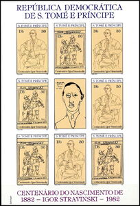Stamp: Birth Centenary of Igor Stravinsky (1882-1971) (São Tomé and ...