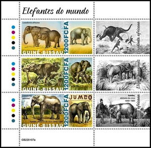 Stamp: World Elephants (Guinea-Bissau(Elephants (2022)) Col:GW 2022-107a