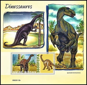 Stamp: Ohmdenosaurus liasicus (Guinea-Bissau(Dinosaurs (2022)) Col:GW ...