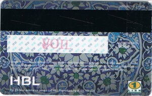 Bank Card: Hbl (Habib Bank Ltd,, PakistanCol:PK-UP-0008