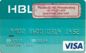 Bank Card: Hbl (Habib Bank Ltd,, PakistanCol:PK-VI-0027.02