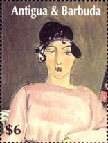 Stamp: "The Three Sisters" (detail) (Matisse) (Antigua and Barbuda ...