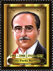 Stamp: José Pardo y Barreda (1864-1947) (Peru(Presidents of Peru) Mi:PE ...