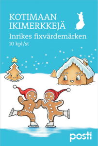 Stamp: Gingerbread Men Skating on Ice (Finland(Christmas 2022) Mi:FI 2825FB
