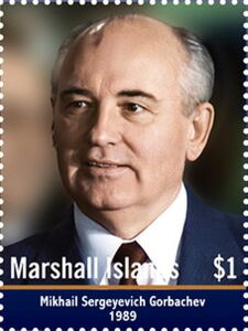 Stamp: Mikhail Sergeyevich Gorbachev, 1989 (Marshall Islands(In ...