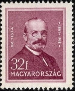 Stamp: Count István Tisza (1861-1918) politician (Hungary(Famous ...