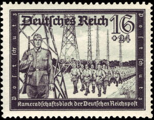 Stamp: Post guard (German Realm(Companionship block of the German ...