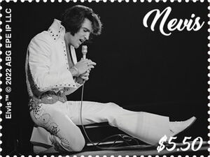 Stamp: Elvis Presley, 1935-1977 (Nevis(Elvis Presley: 45th Anniversary Tribute (2022)) Yt:KN-N 3006