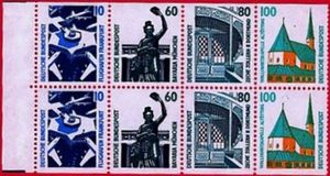 Stamp: Booklet Pane-Sights (Germany, Federal Republic(Sights) Mi:DE ...