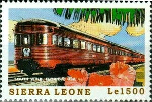 Stamp: South Wind, Florida U.S.A. (Sierra Leone(Great Trains of the ...