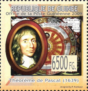 Stamp: 370th Anniversary of the Pascal's Theorem (Guinea(370th ...
