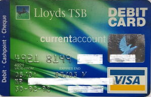 Bank Card: Lloyds TSB - Debit Card (3) (Lloyds TSB, United Kingdom of ...