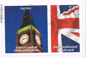 Stamp: Universal Mail International postcard Big Ben XT 500 (United ...