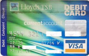 Bank Card: Lloyds TSB - Debit Card (4) (Lloyds TSB, United Kingdom of ...