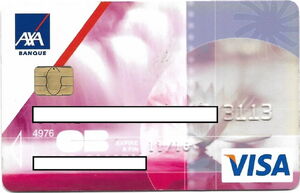 Bank Card: AXA BANQUE VISA - Flower (AXA BANQUE, FranceCol:FR-VI-0169