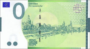 Banknote: 0€ Germany-Dresden - Terrassenufer (Fantasy Issues(Euro Memo ...