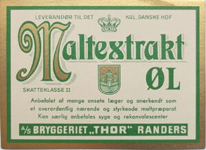 Drink Label: Maltextrakt Ol (Thor Bryggerierne A/S, DenmarkCol:DK-MALT ...