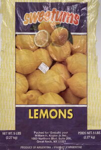 Food Label: Sweetums Lemons (William H. Kopke Jr. Inc, United States of ...