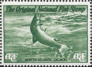 Stamp: Original National Fish Stamp. North Atlantic Salmon (United ...