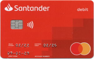 Bank Card: Santander MasterCard Debit Contactless (Santander, United ...