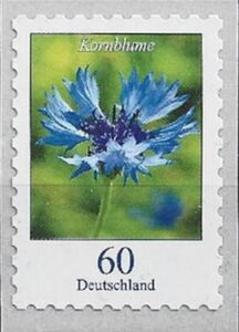 Stamp: Cornflower (Centaurea cyanus) (Germany, Federal Republic(Flowers ...