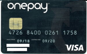 Bank Card: Onepay (Raphaels Bank, United Kingdom of Great Britain ...