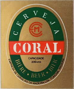 Drink Label: Coral Cerveja (Empresa de Cervejas da Madeira, PortugalCol ...